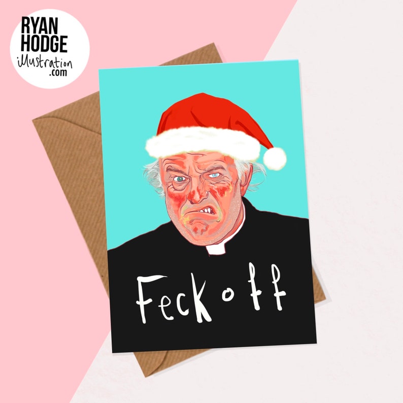 Father Jack Christmas Card A6 Greetings Card Christmas Card Rude Father ...