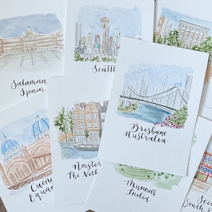 Wedding Location Custom Seating Plan Sign // Illustrated Travel Wedding ...