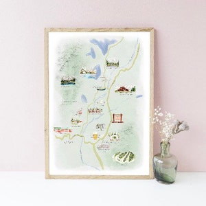 Wedding Location Custom Seating Plan Sign // Illustrated Travel Wedding ...