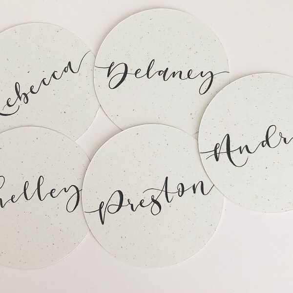 Circle Place Card - Etsy