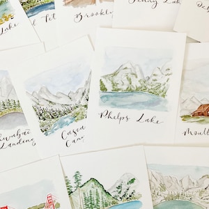 Wedding Location Custom Seating Plan Sign // Illustrated Travel Wedding ...