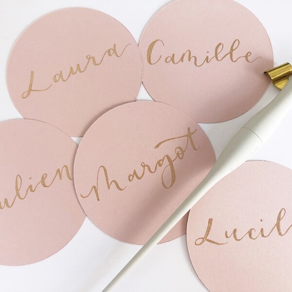 Circle Place Card - Etsy