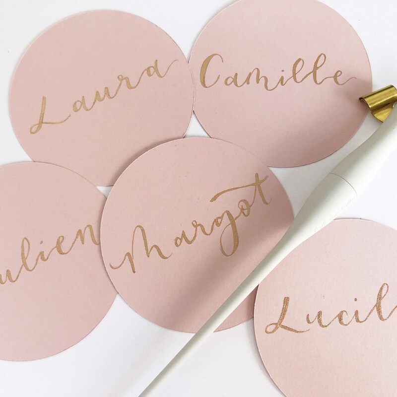 Circle Place Card - Etsy