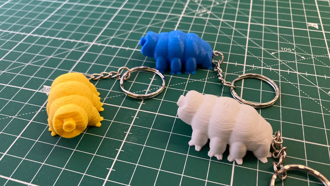 3D Printed Keyring Tardigrade - Etsy