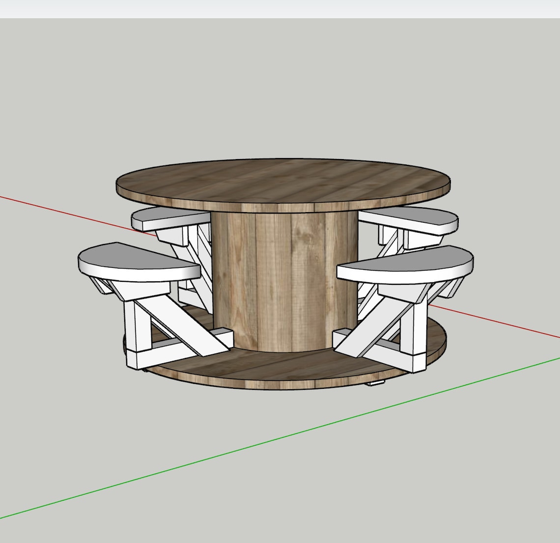 PLANS: Wooden Cable Reel Table Patio Set | Wire Spool | Drum | Round ...