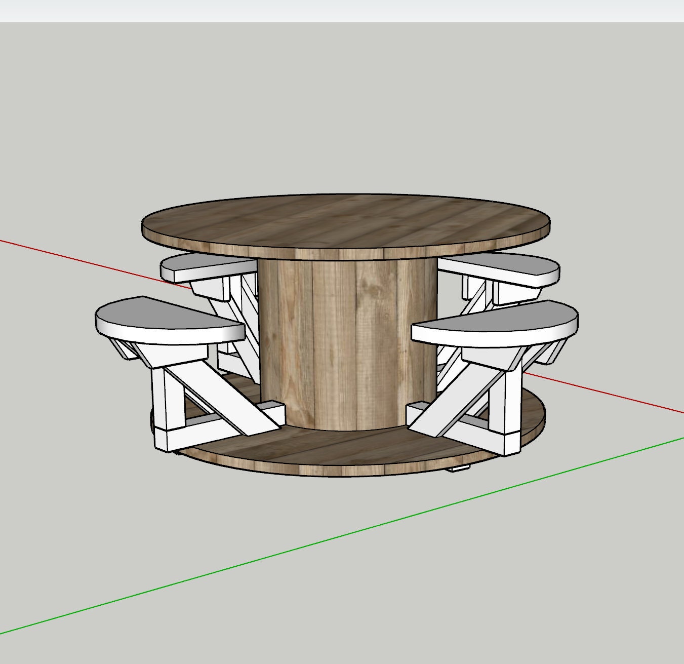 PLANS: Wooden Cable Reel Table Patio Set | Wire Spool | Drum | Round ...