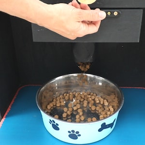PLANS: DIY Dog Food Dispenser Portion Feeding Station | Biscuits/kibble ...
