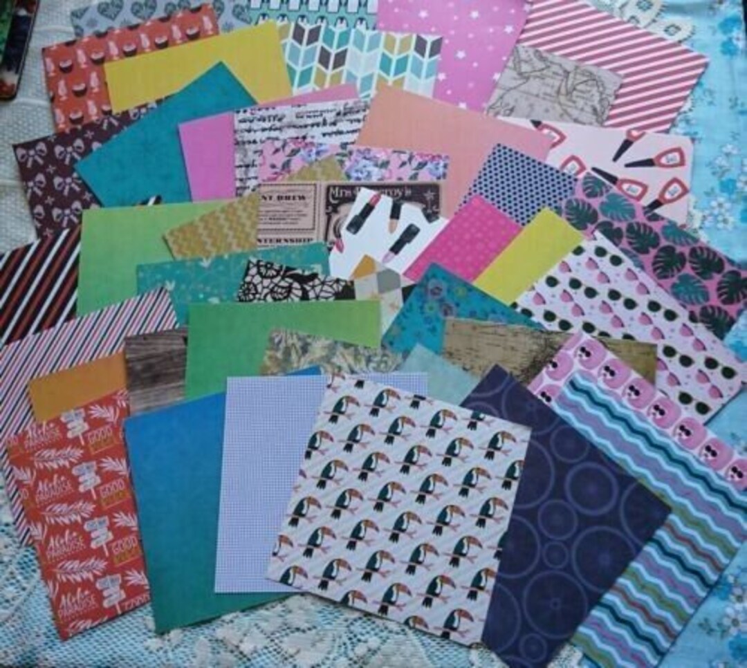 20 X 6 X 6 Backing Papers Assorted Patterns for Card Making and ...