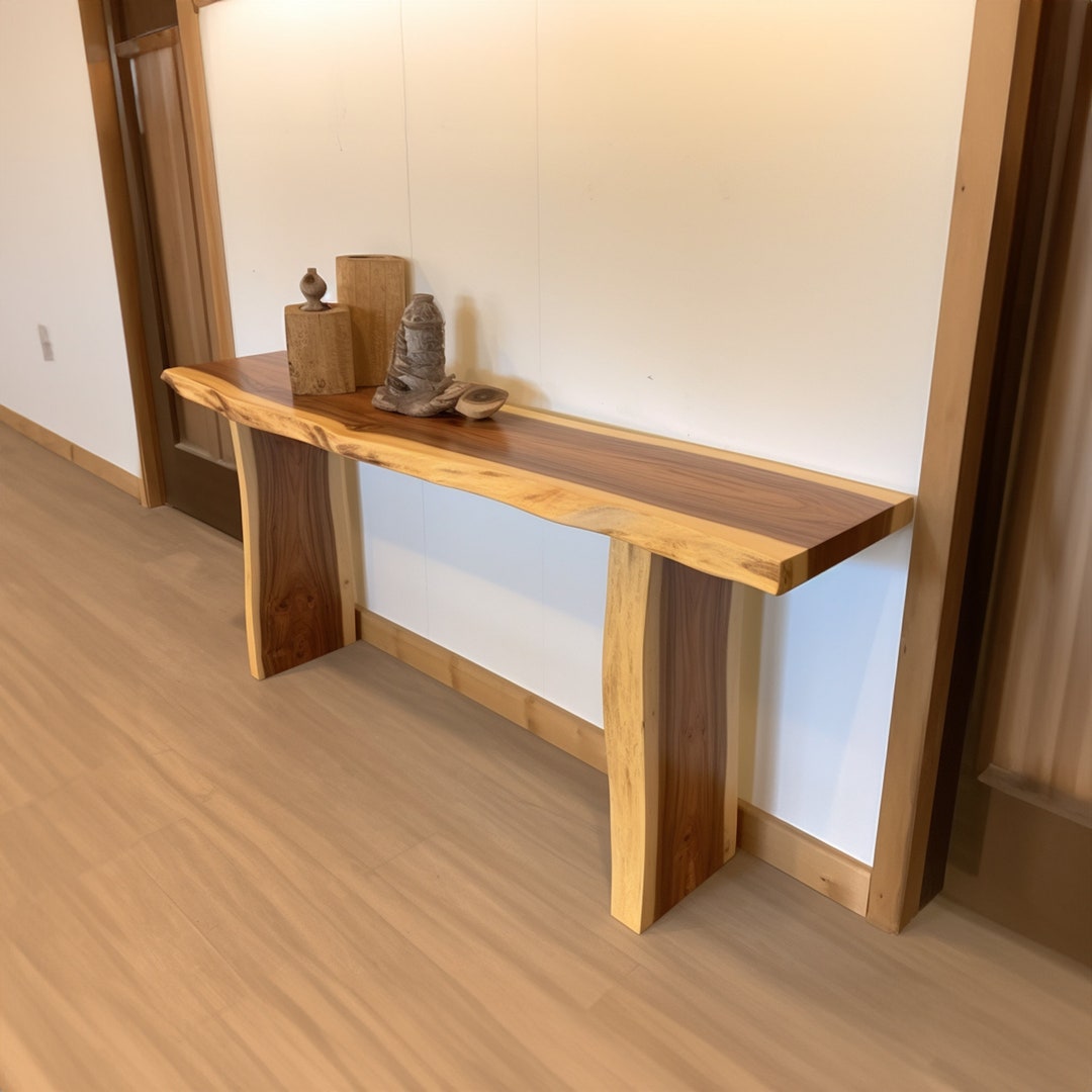 Solid Wood Entryway Console Table Narrow Entryway Console Table Live ...