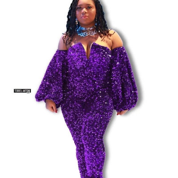 Purple Jumpsuit - Etsy