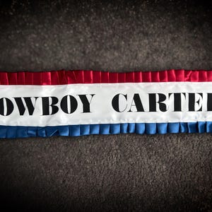 Cowboy Carter Inspired Sash, Red White Blue Sash, Song Titles ...