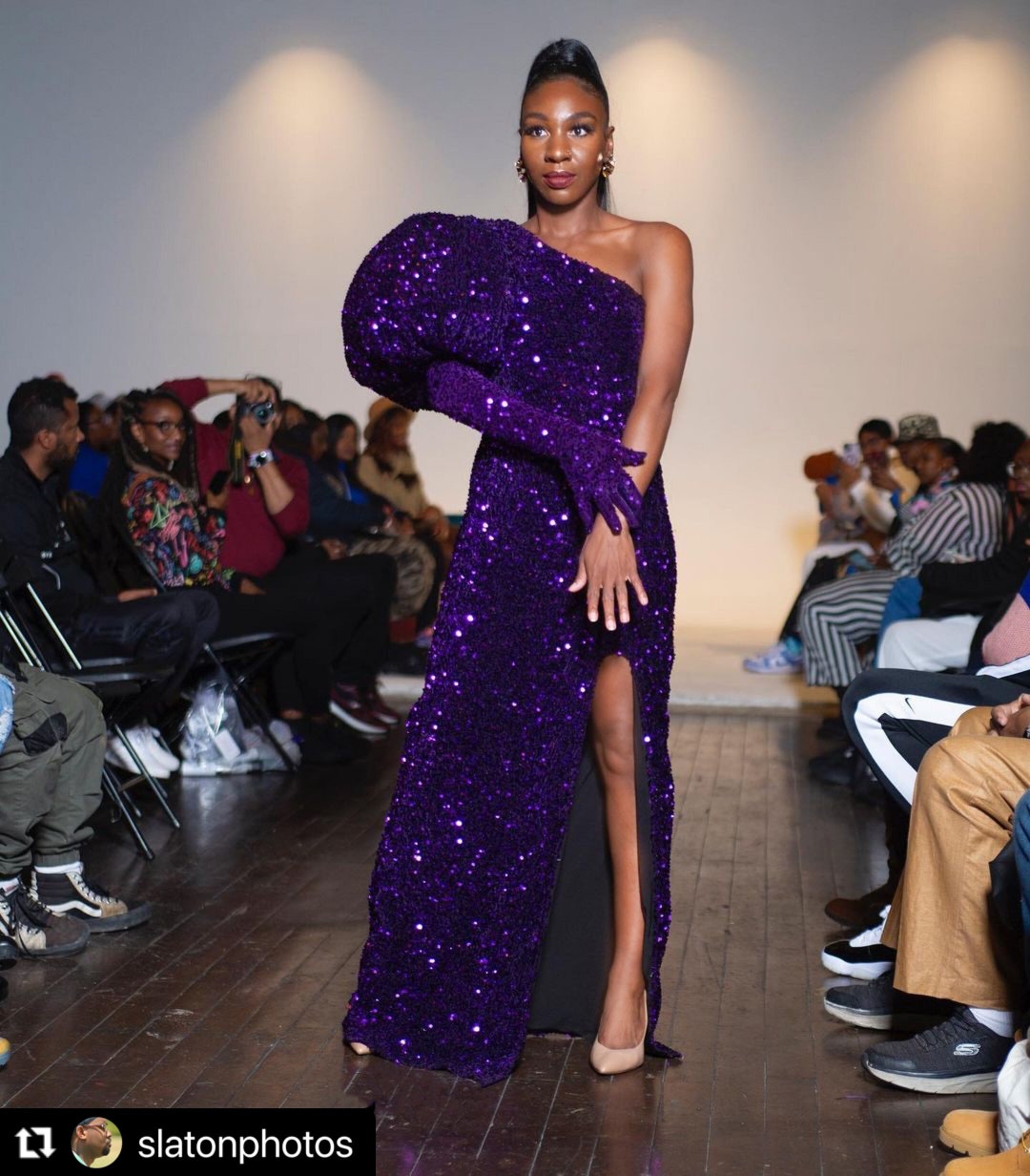 Purple Asymmetrical Dramatic Long Sequin Stretch Gown - Etsy