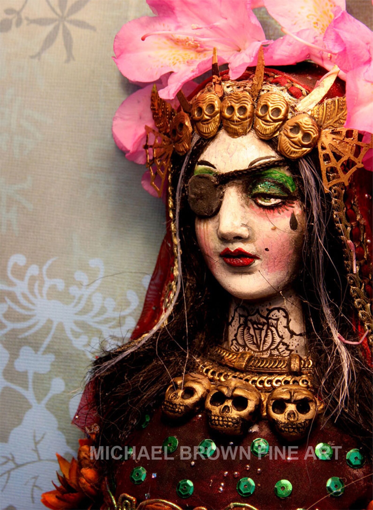 Death Goddess Dia De Los Muertos PRINT 275 From Artwork by - Etsy