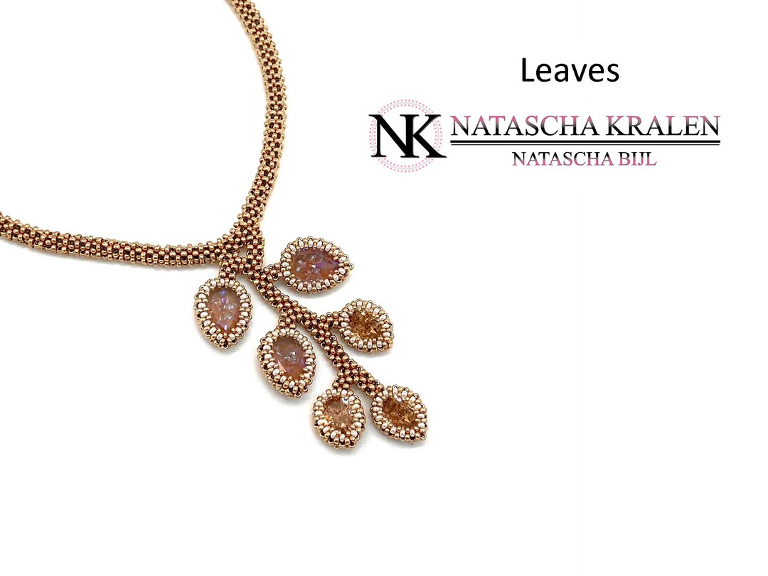 Leaves Beadwork Necklace Beading Kit & Instruction (instruction and ...