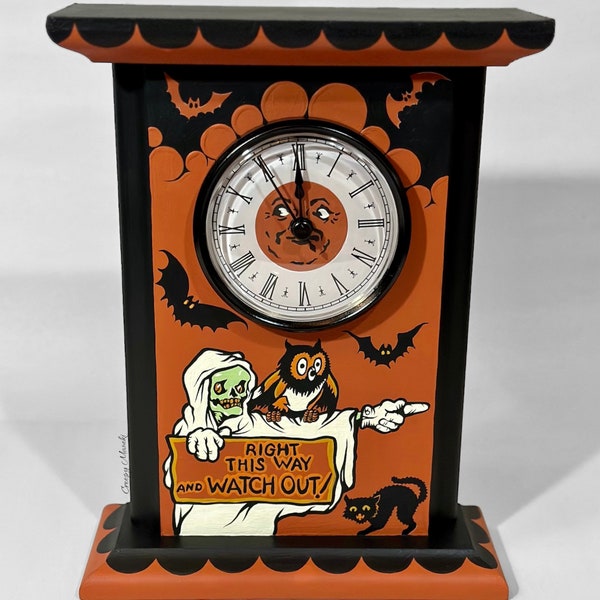 Halloween Clock - Etsy