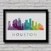 Cross Stitch Pattern Houston Texas Silhouette Watercolor - Etsy