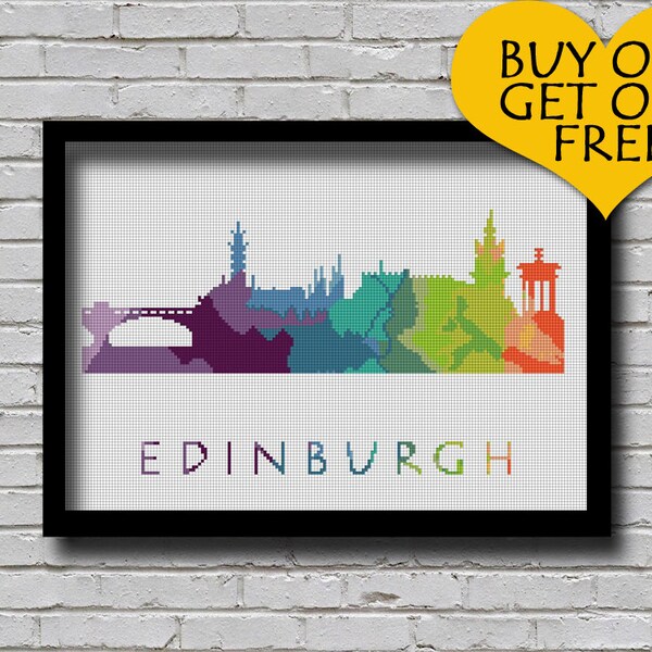 Edinburgh Scotland Cross Stitch Pattern - Etsy
