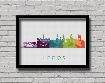 Cross Stitch Pattern Paris France Europe City Silhouette Watercolor ...