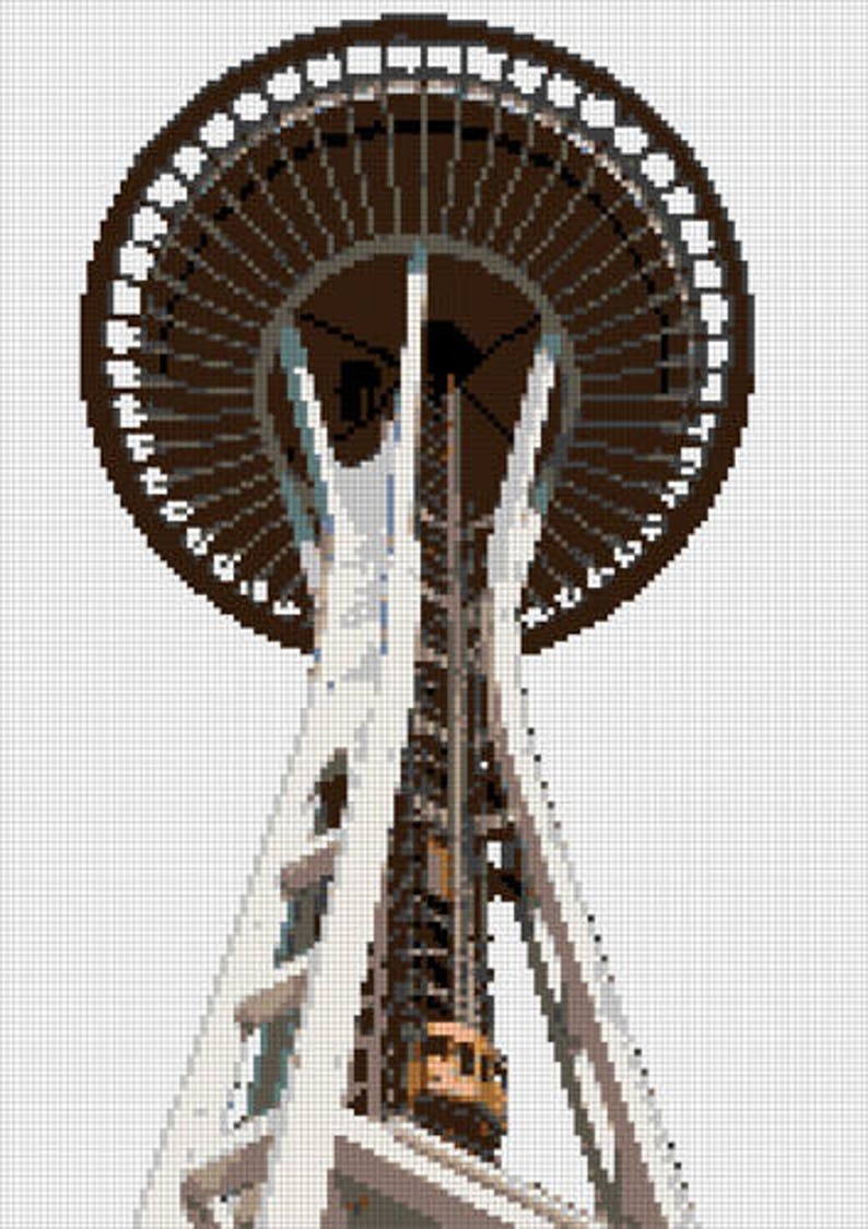 Cross Stitch Pattern Space Needle Seattle Washington United | Etsy