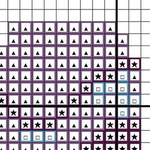 Cross Stitch Pattern Austin Texas Silhouette Watercolor Painting Effect ...