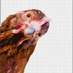 Peek27 Cross Stitch Pattern Peek A Hen Printable Peeking Farm Animal - Etsy