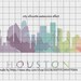 Cross Stitch Pattern Houston Texas Silhouette Watercolor - Etsy