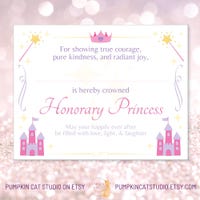Princess Certificate Printable, Royal Princess Award, Personalize Your ...