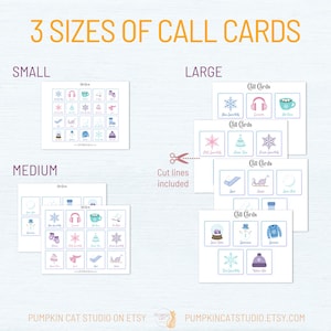 Winter Bingo Set - 30 Players - 4x4 Grid - Printable Pdfs - Instant ...