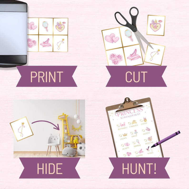 Princess Scavenger Hunt, Printable Children's Games, Kids Indoor ...