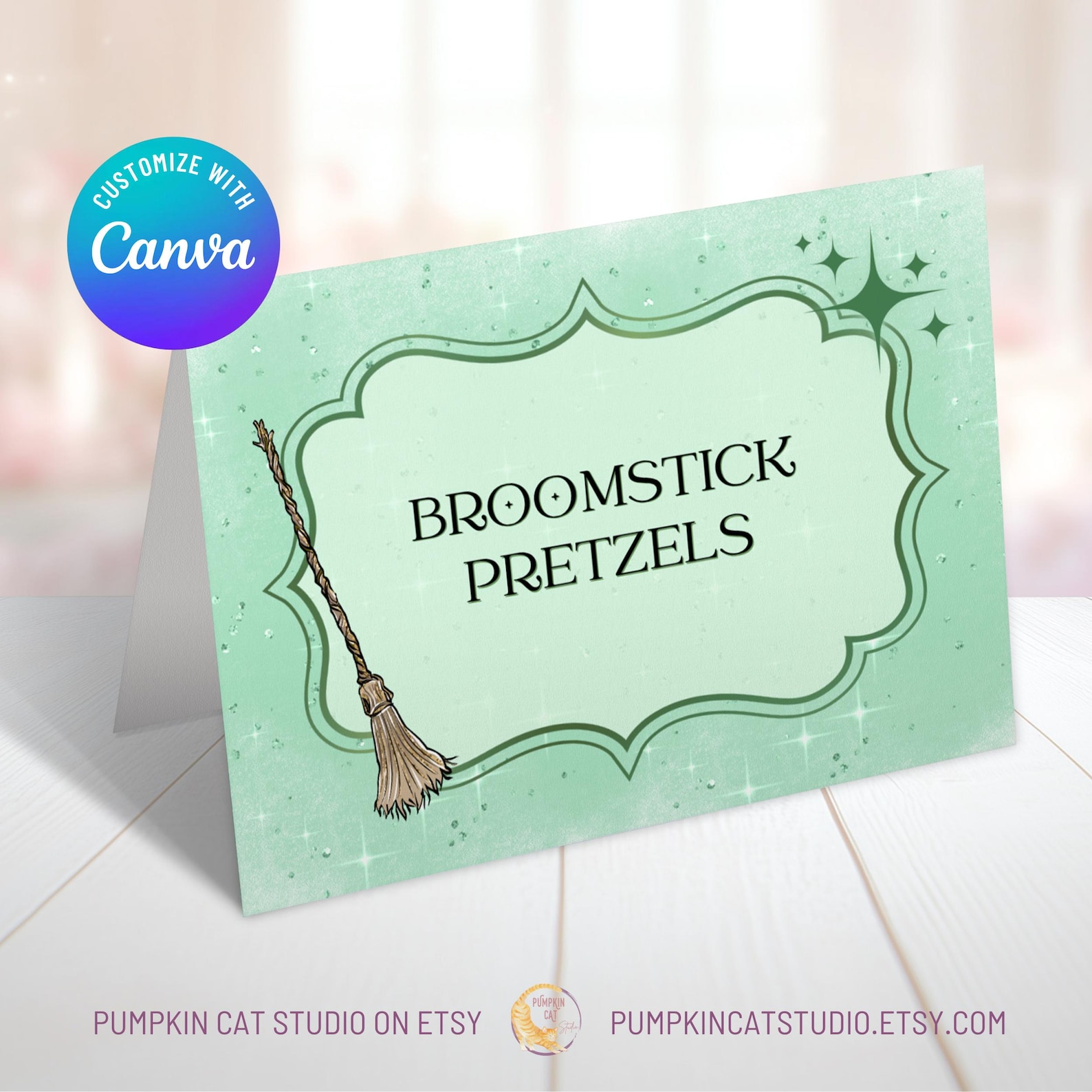 Wicked Inspired Food Labels or Place Cards - 3.5x2.5in Editable Canva ...