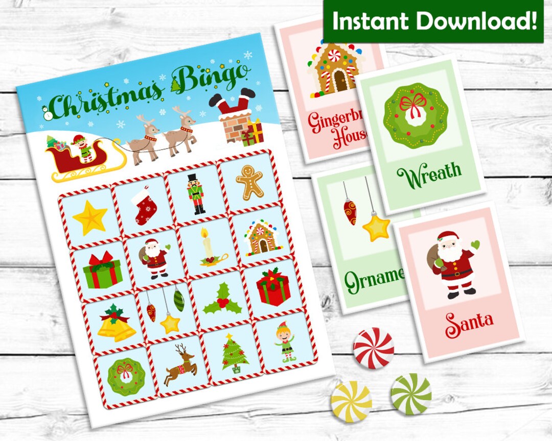 CHRISTMAS Bingo! - 20 Players - Printable Pdfs - INSTANT DOWNLOAD ...