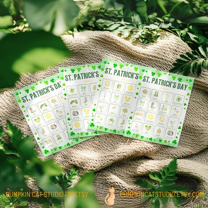 St Patrick's Day Bingo Set - 30 Bingo Cards - 4x4 Grid - Printable Pdfs ...