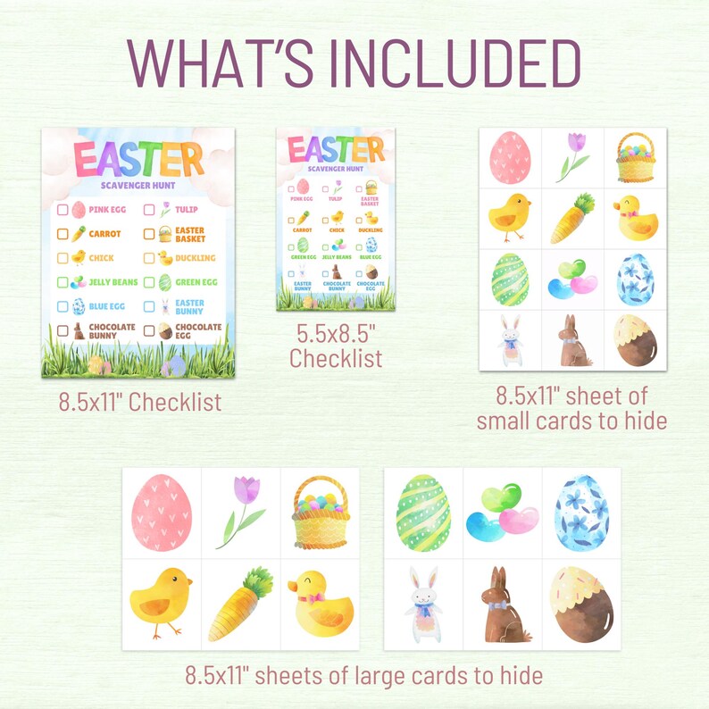 Printable Easter Scavenger Hunt Game - Fun Easter Activity for Kids ...
