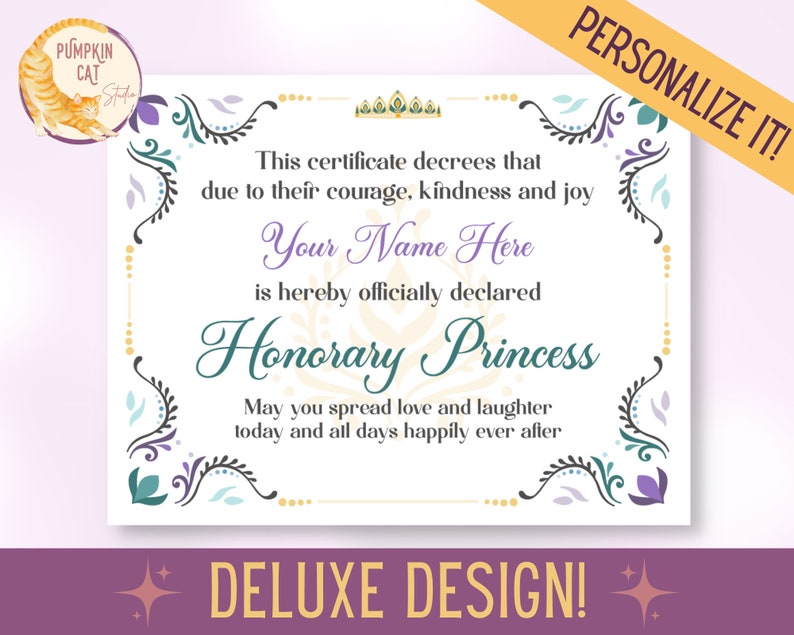 FROZEN 2 Queen Anna Themed Princess Certificate PERSONALIZE - Etsy