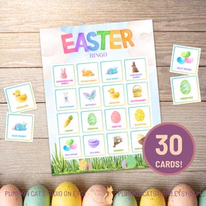 Easter Bingo Set - 30 Bingo Cards - 4x4 Grid - Printable Pdfs - Instant ...