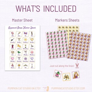 Rapunzel Bingo Game, Tangled Themed Activity, Princess Party Printables ...