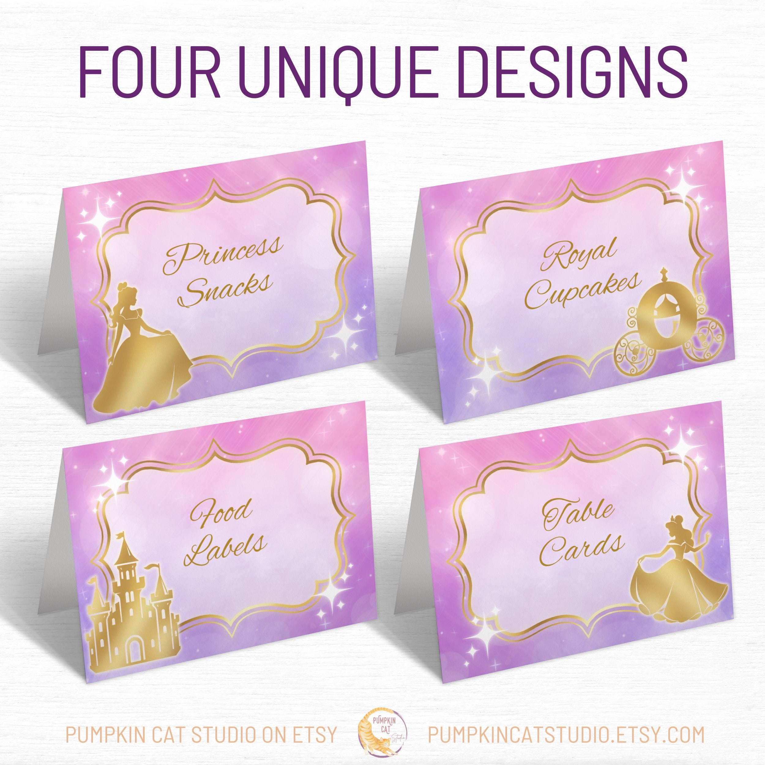Royal Princess Party Printable Food Label Cards - Girl Birthday Decor ...