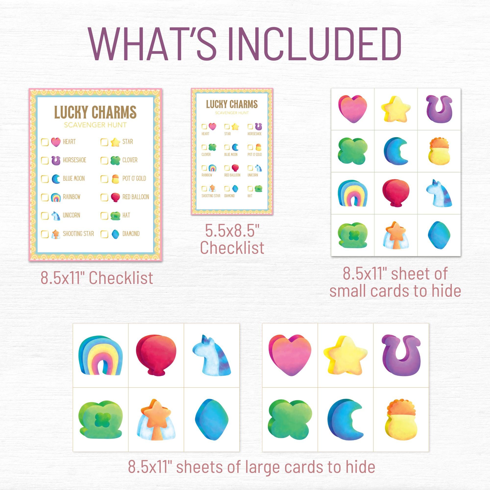 Lucky Charms St. Patrick's Day Scavenger Hunt, Printable Children's ...