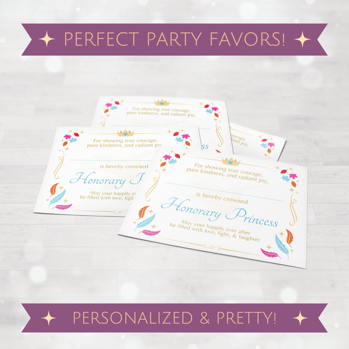 Honorary Princess Certificate - Pocahontas Themed Party Favor and ...