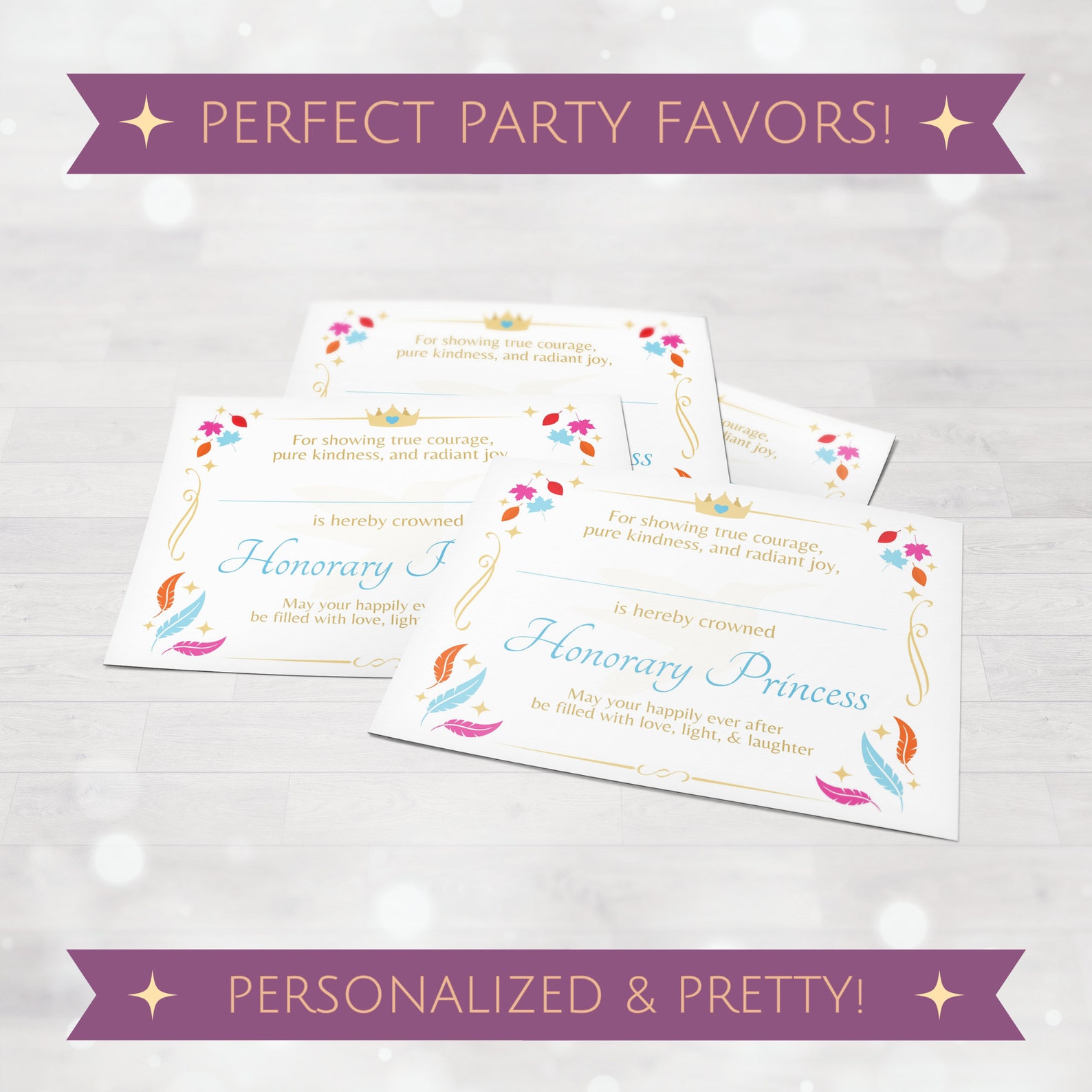 Honorary Princess Certificate - Pocahontas Themed Party Favor and ...