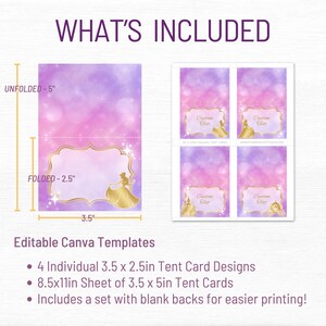 Royal Princess Party Printable Food Label Cards - Girl Birthday Decor ...