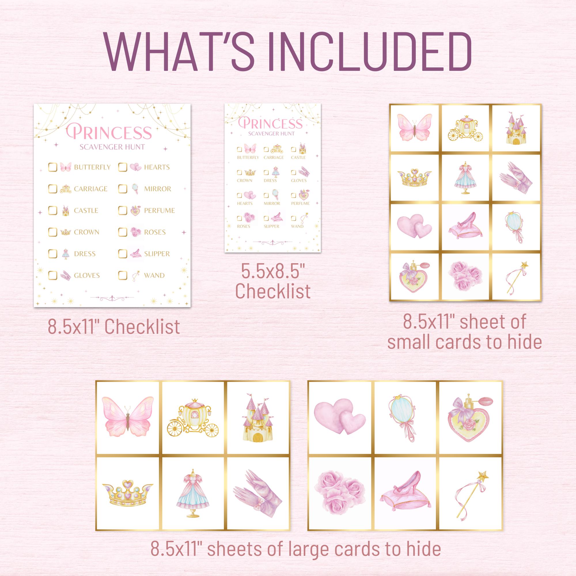 Princess Scavenger Hunt, Printable Children's Games, Kids Indoor ...