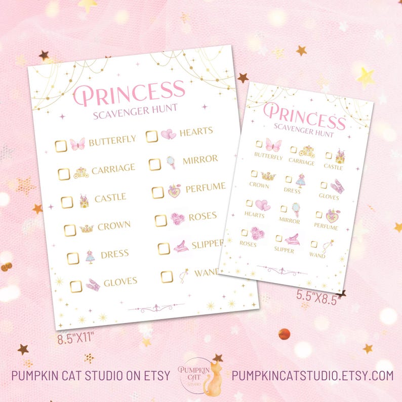 Princess Scavenger Hunt, Printable Children's Games, Kids Indoor ...