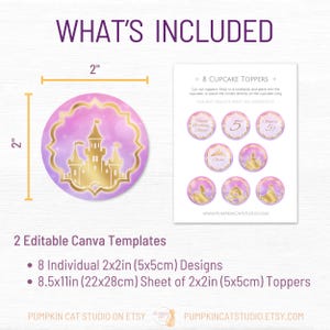Royal Princess Party Printable Cupcake Toppers - Princess Birthday ...
