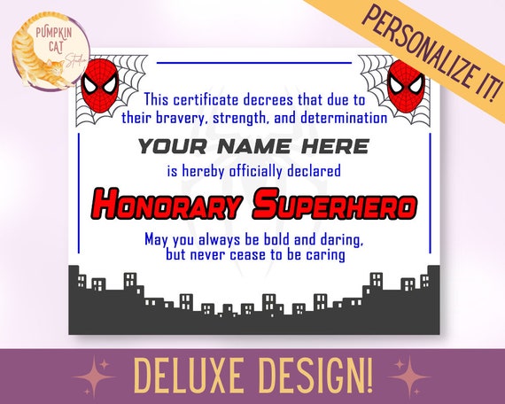 Superhero Certificate Template