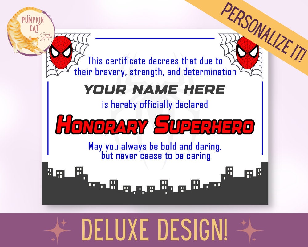 Superhero Certificate Template Free