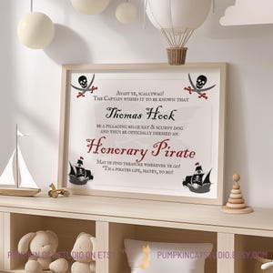 Pirate Certificate - 11x8.5" - Editable Canva Template, Personalized ...