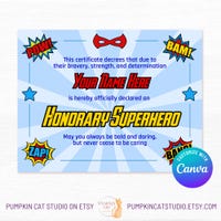Certificado De Superhéroe, Certificado De Entrenamiento De Superhéroe ...
