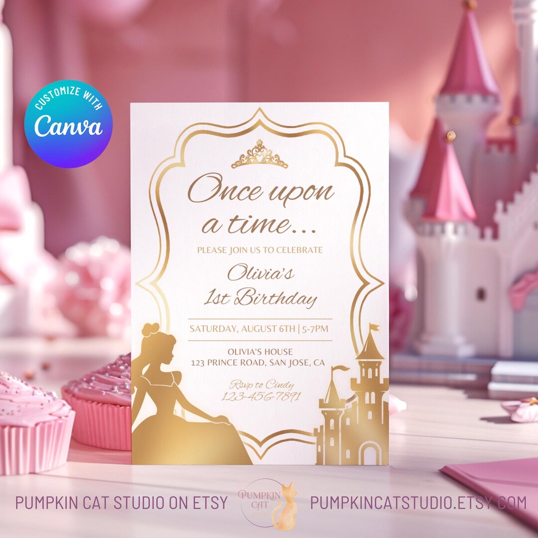 Royal Princess Party Printable Invitations and Evite - Editable ...