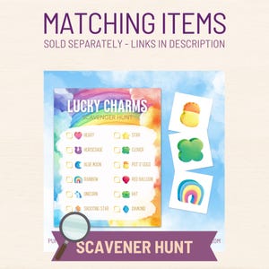 Lucky Charms Themed Bingo Set - 30 Bingo Cards - 4x4 Grid - Printable ...